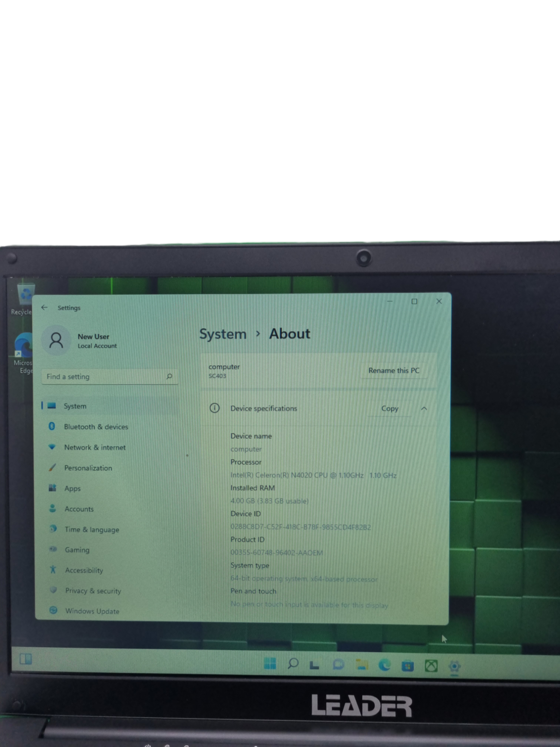 LEADER MINECRAFT COMPANION 403 14IN LAPTOP IP268782 - PennyWise