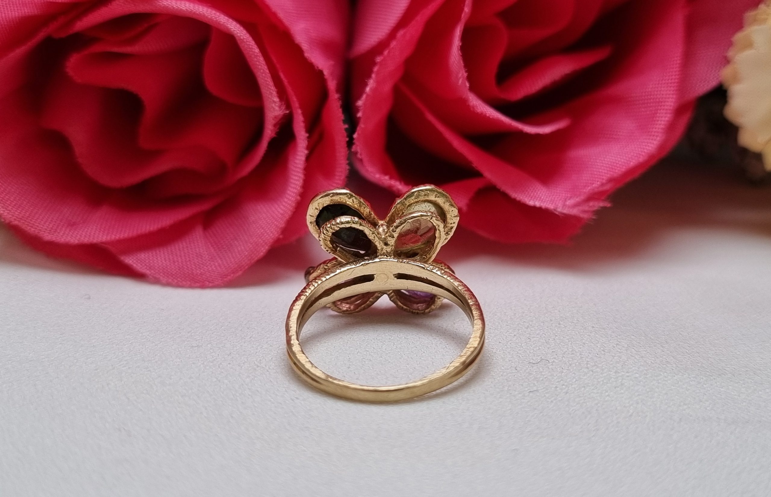 9ct Yellow Gold Four Stone Petal Ring TW384477 - PennyWise