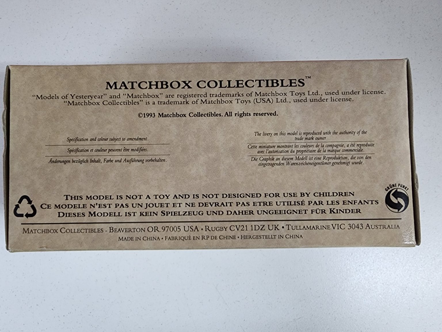 Matchbox Models of Yesteryear Fire Engine Series YFE05 1932 Mercedes ...