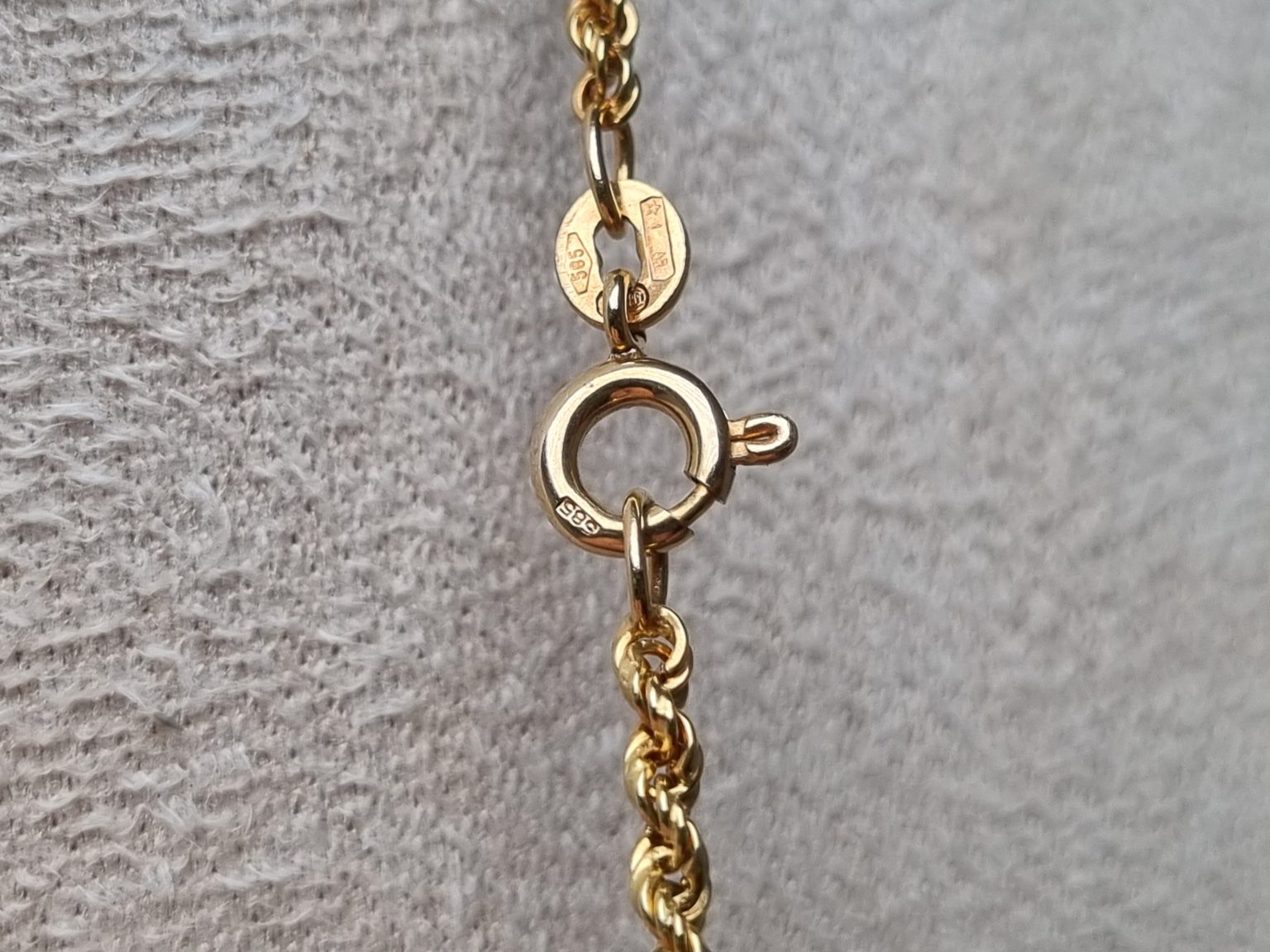 14ct Yellow Gold Rope Link Necklace TW403120 - PennyWise