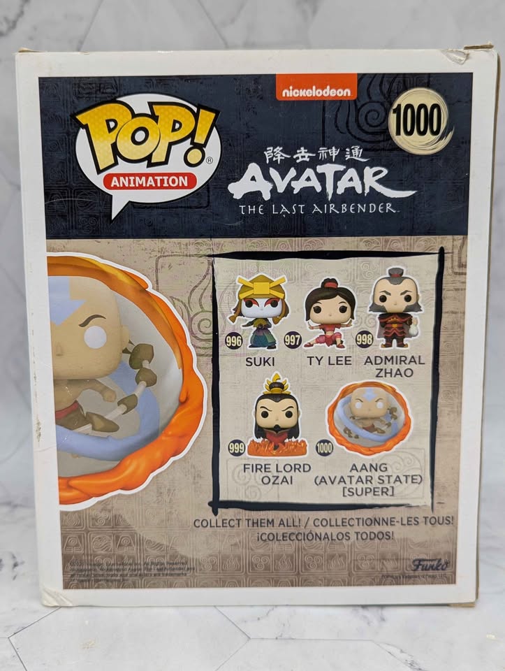 Pop Avatar The Last Airbender Aang (Avatar State) Vinyl #1000 ...