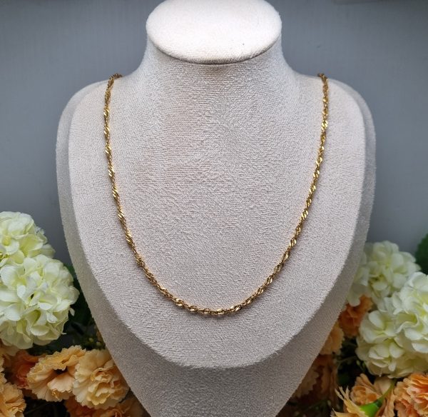 18ct Yellow Gold Rope Link Necklace TW380981 - PennyWise