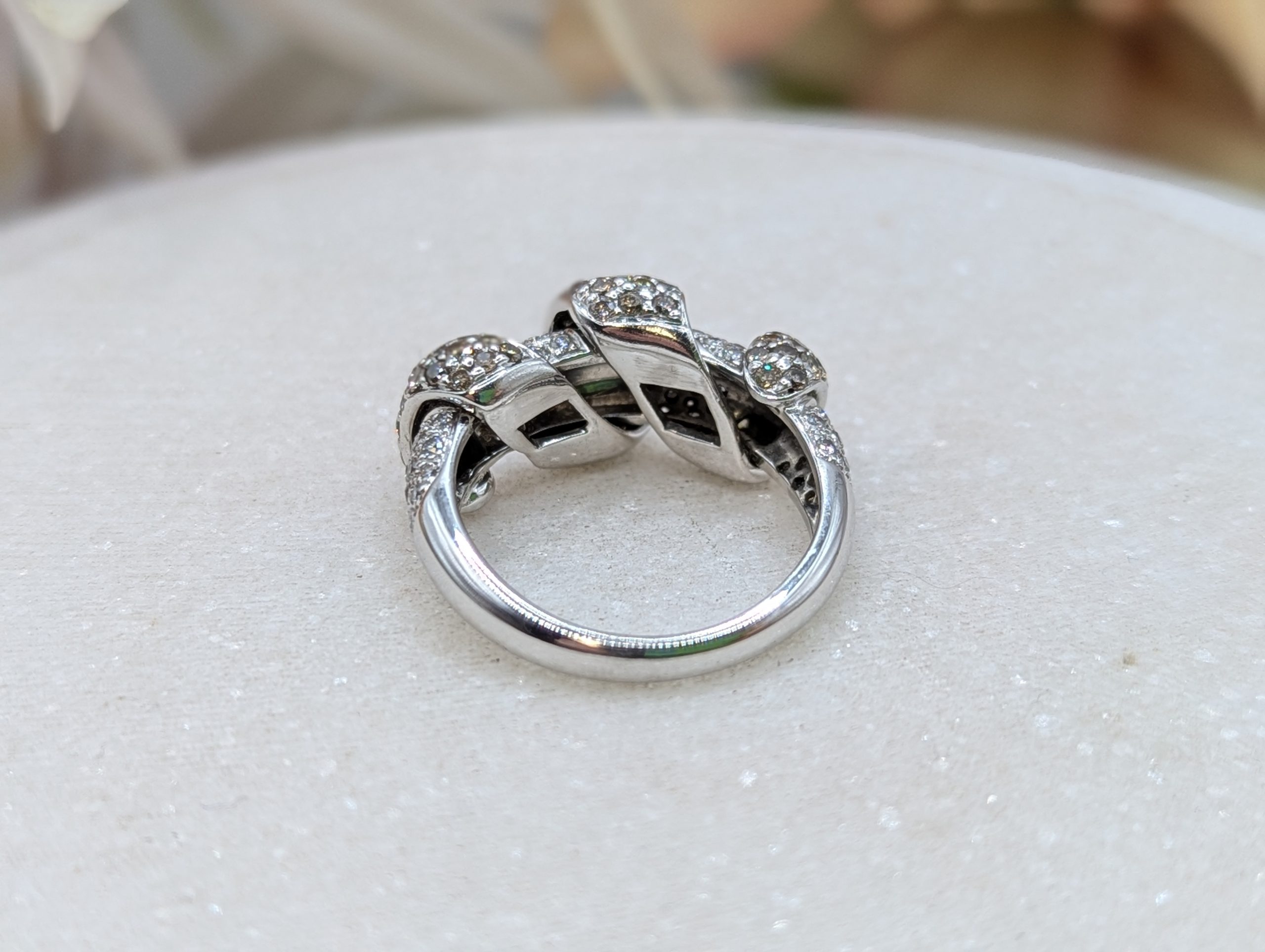 Valuated 18CT White Gold Diamond Set Spiral Ring (8.28gms) – BP370853 ...