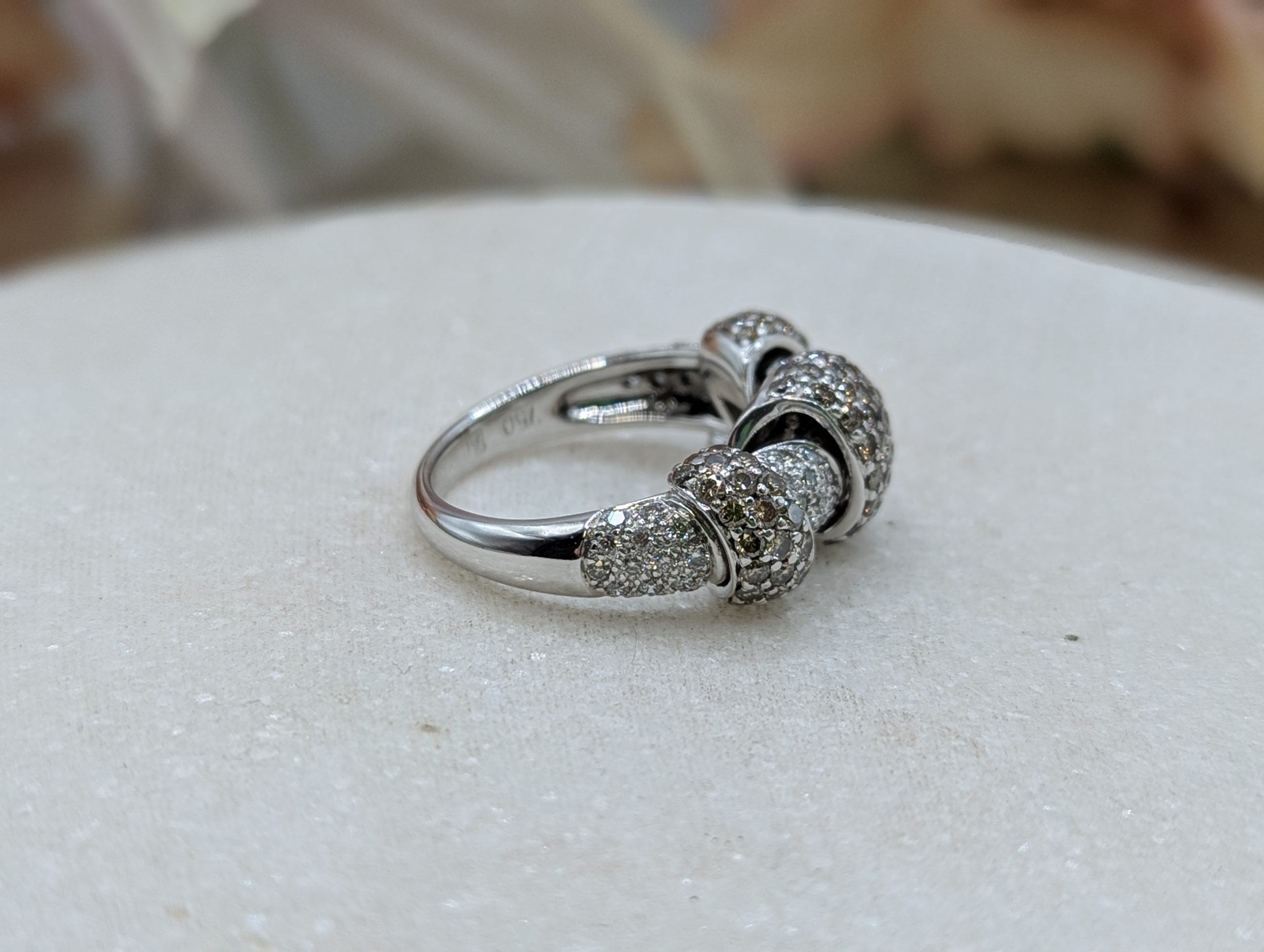 Valuated 18CT White Gold Diamond Set Spiral Ring (8.28gms) – BP370853 ...