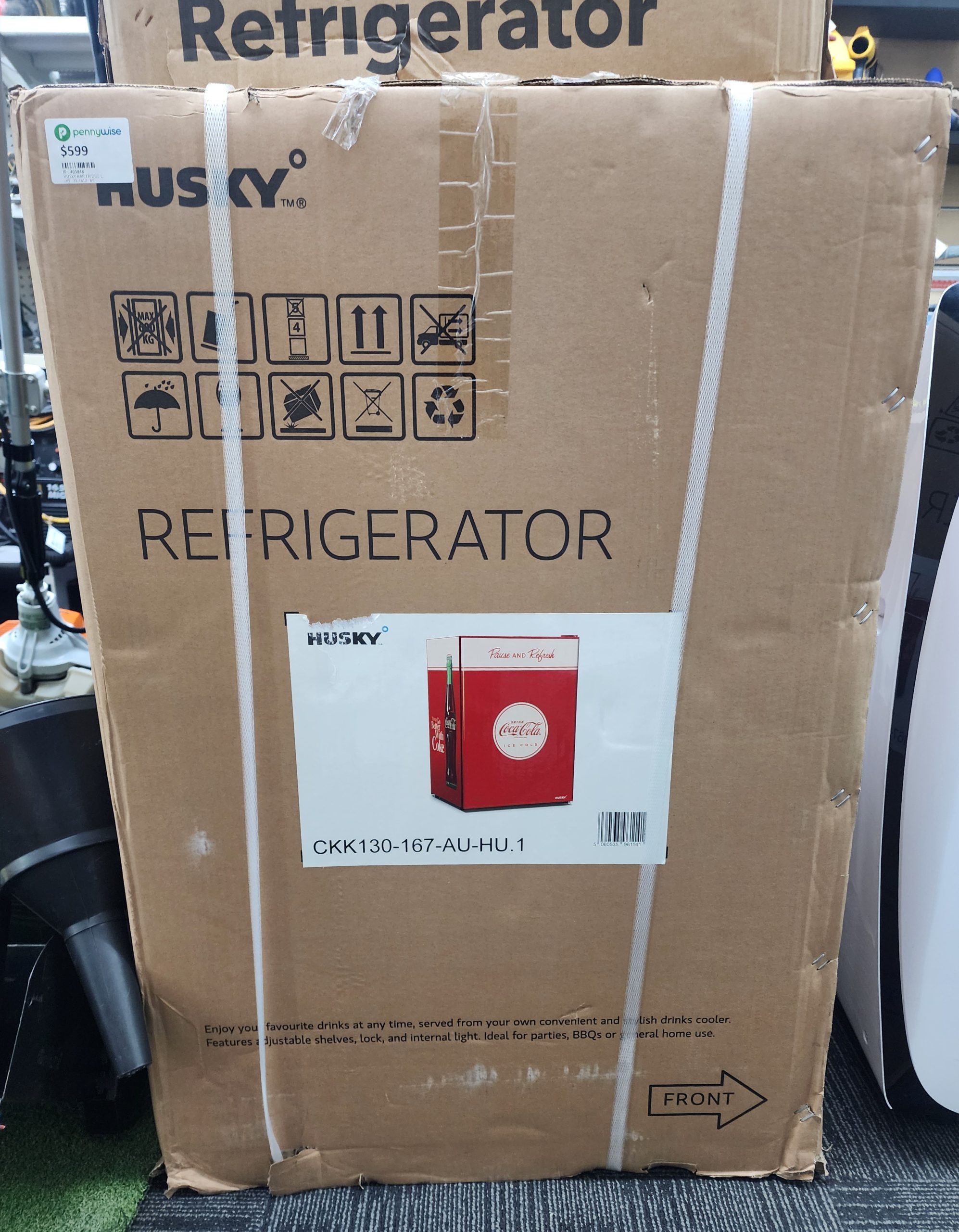 Husky 130L Solid Door Coca-Cola Bar Fridge Unused – IP403848 - PennyWise