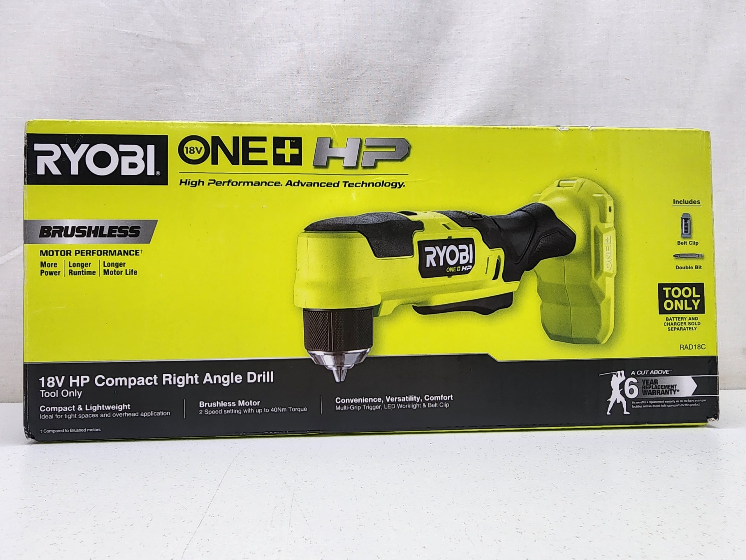 Ryobi Compact Right Angle Drill (RAD18C) New in Box – IP404388 - PennyWise
